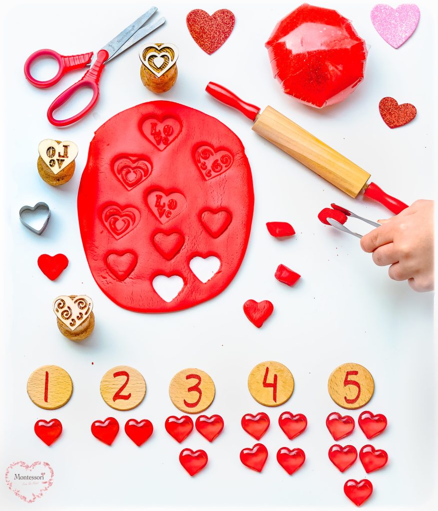 Hearts Play Dough Sensory Kit | Montessori From The Heart