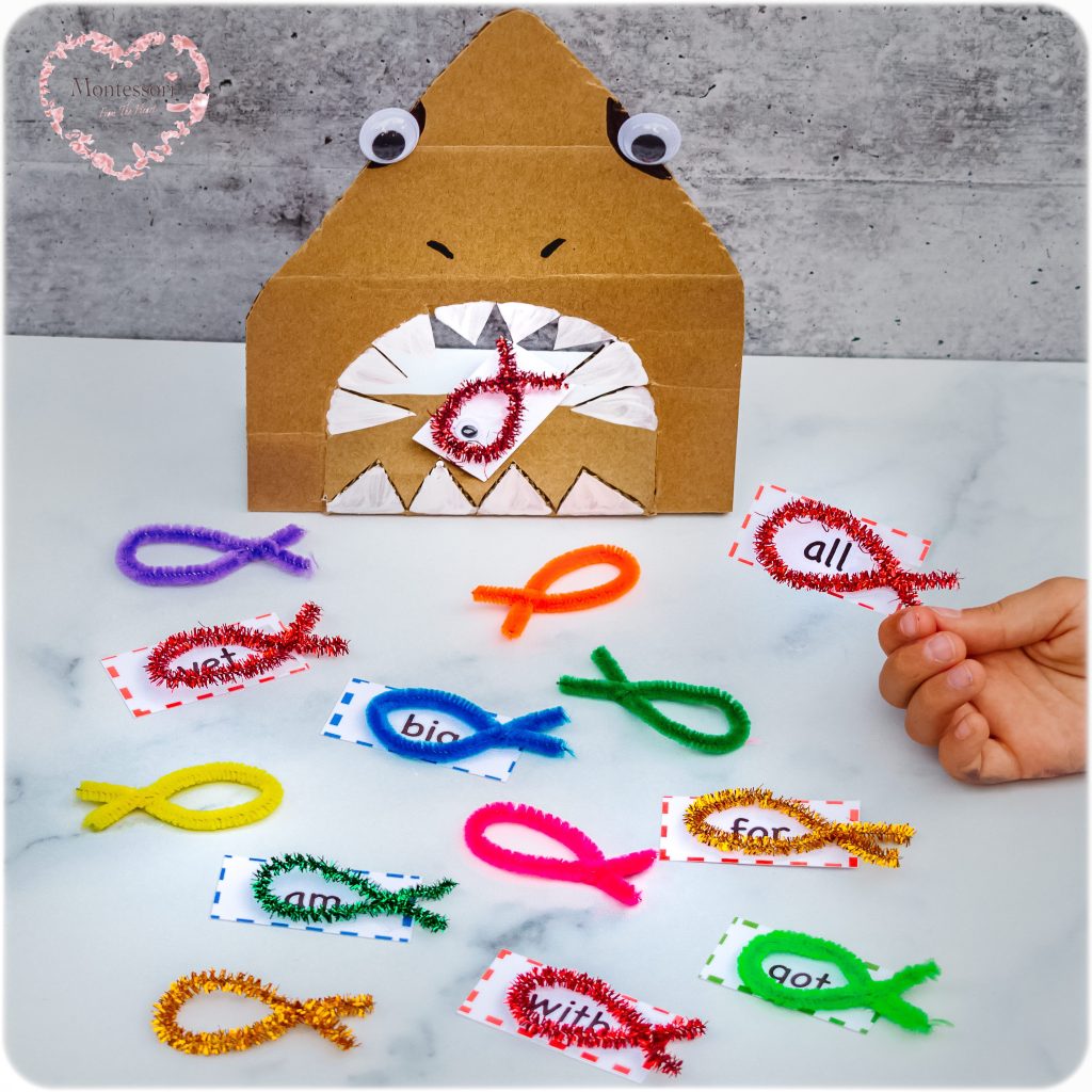 FEED SHARK SIGHT WORDS | Montessori From The Heart