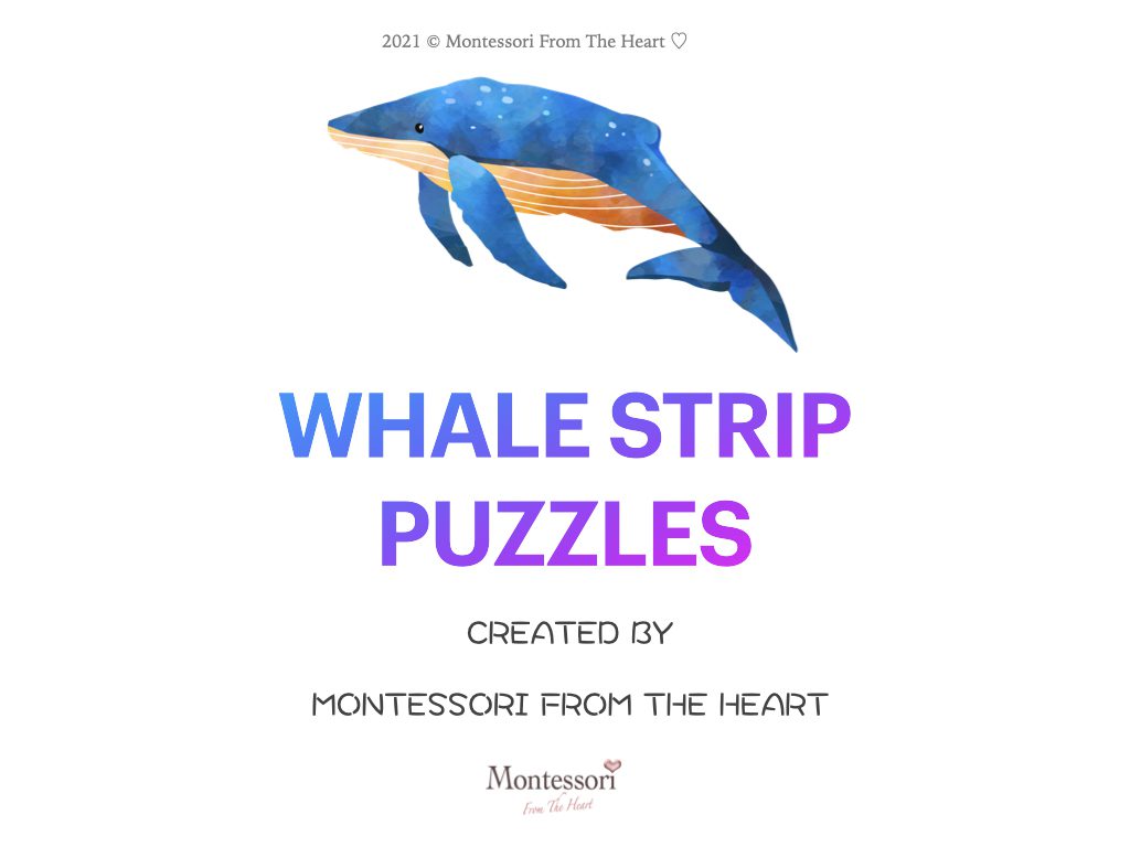 Whale Montessori Kids Activities | Montessori From The Heart