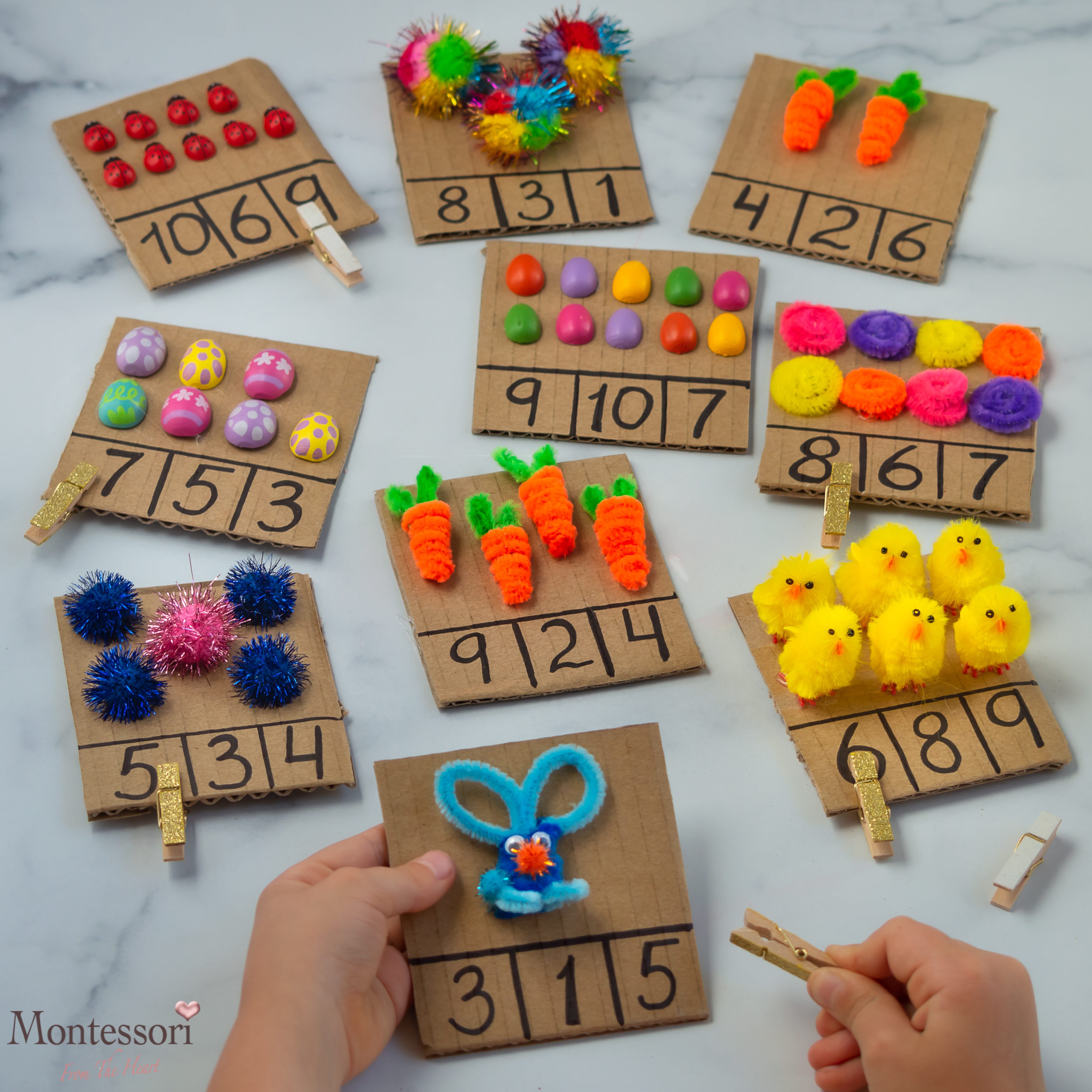 Easter Tactile Number Tiles Counting Craft For Kids | FREE Spring ...