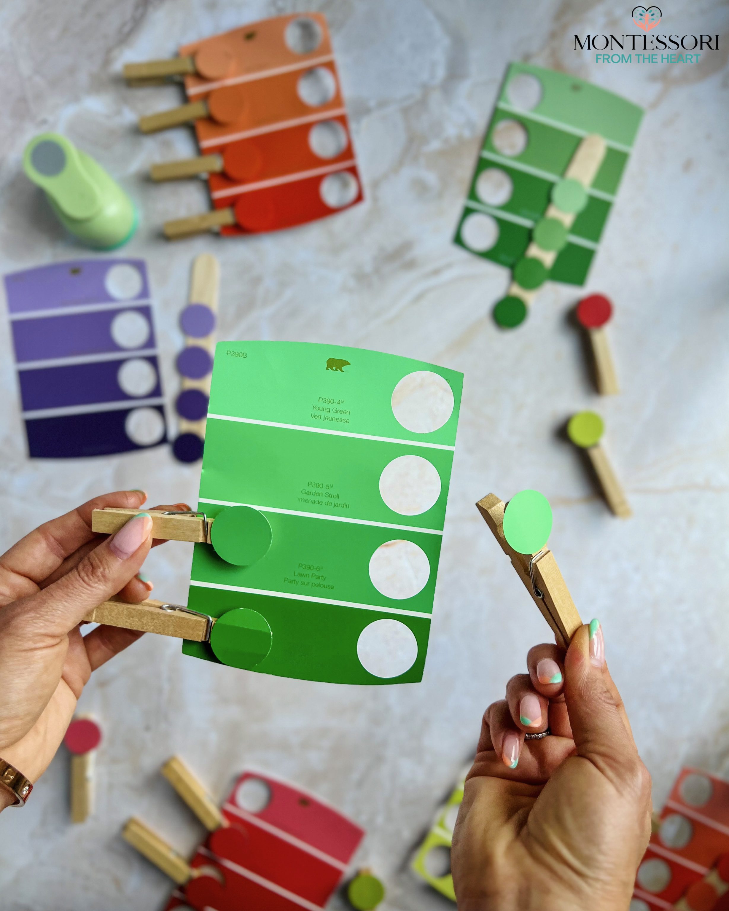 How to Make Paint Samples Shade Matching DIY Kids Activity | Montessori ...