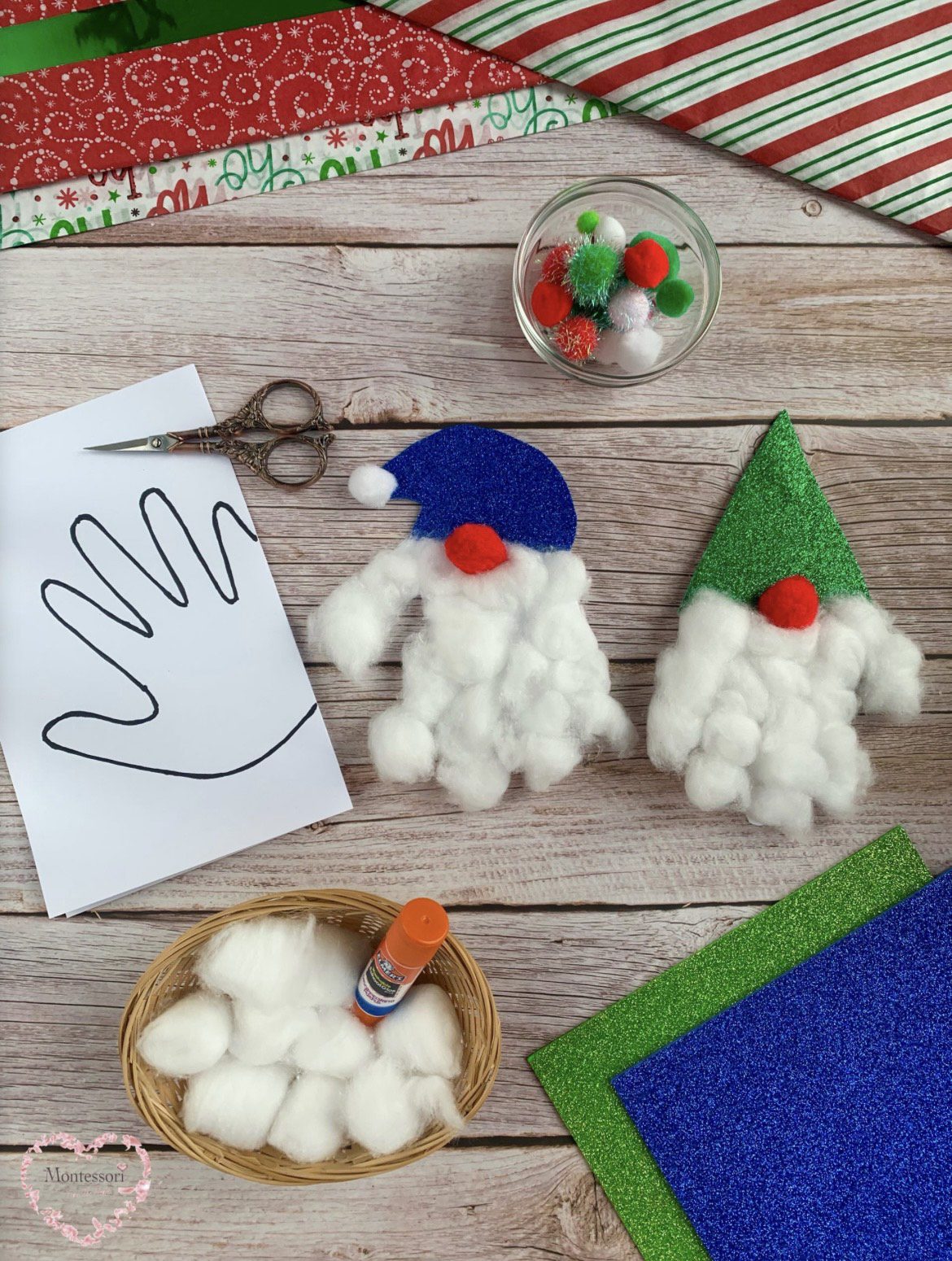 Handprint Christmas Gnome Craft for Preschool | Simple Holiday Keepsake ...