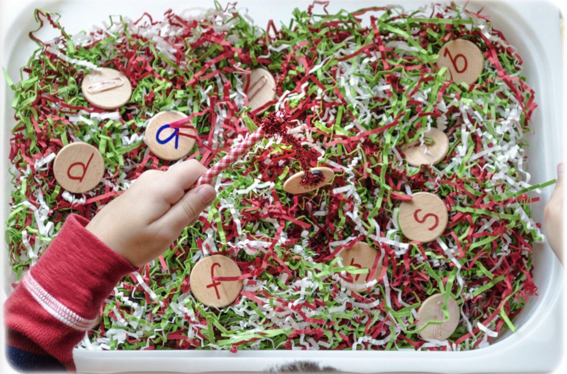 Christmas Alphabet Sensory Bin for Preschoolers | Hands-On Holiday Fun ...